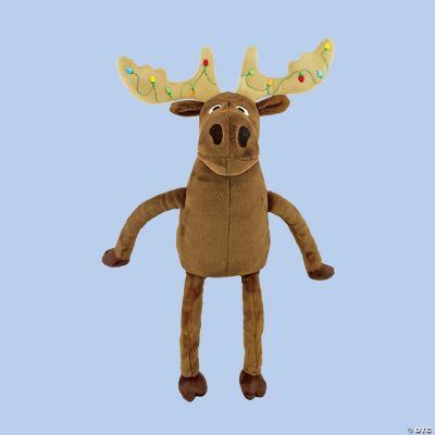 MerryMakers - Elmore the Christmas Moose 14" Brown Plush | Oriental Trading