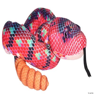 Wild Republic Plush Snake Red Green Stuffed Animal, 54 Inches ...