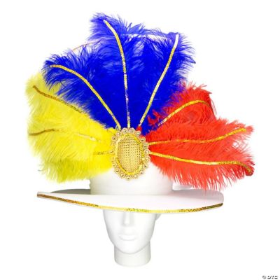 Foam Party Hats Venezuela Feathers Bride Hat - Photo Booth Prop - Party ...