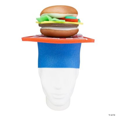Foam Party Hats Burger Hat - Photo Booth Prop - Party Favors -Halloween ...