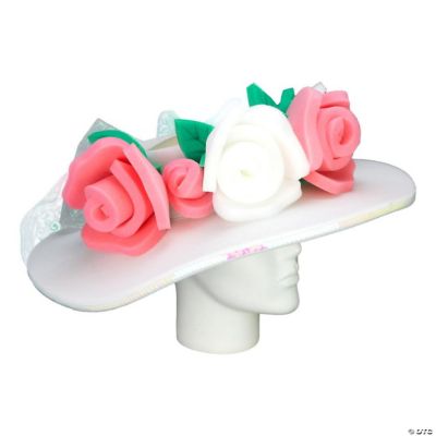 Foam Party Hats Roses Bride Large Pamela - Photo Booth Prop - Party ...