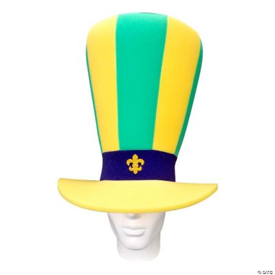 Foam Party Hats Mardi Gras Wide Top Hat - Photo Booth Prop - Party ...