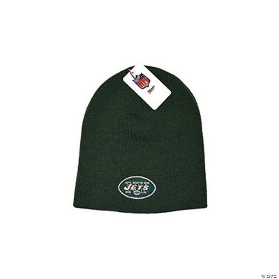 Beanie - New York Jets, Green, Cuffless | Oriental Trading