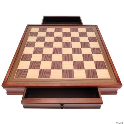 WE Games Wood Laminate Chess Board with Storage Drawers | Oriental Trading