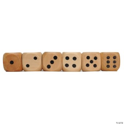 WE Games Wooden Dice - Set of 6 | Oriental Trading