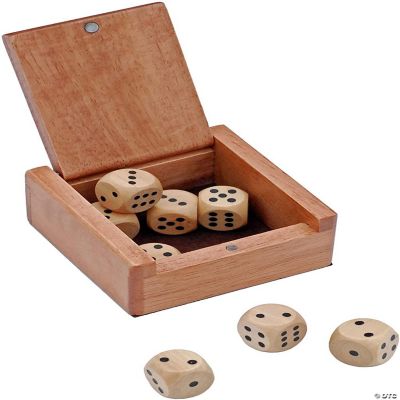 WE Games Wooden Dice Box and 8 Wooden Dice | Oriental Trading