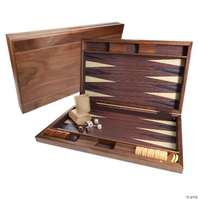 WE Games Travel Wood Inlaid Backgammon Board Game Set - 19 in ...