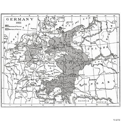 Map of Germany in 1815 after the Congress of Vienna. From Hutchinson's ...