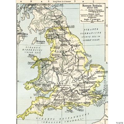 Map Of Roman Britain C. 410. From Historical Atlas Published 1923. by ...