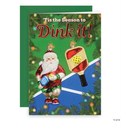Old World Christmas Ornament Christmas Card, Pickleball Santa, 7 x 5 ...