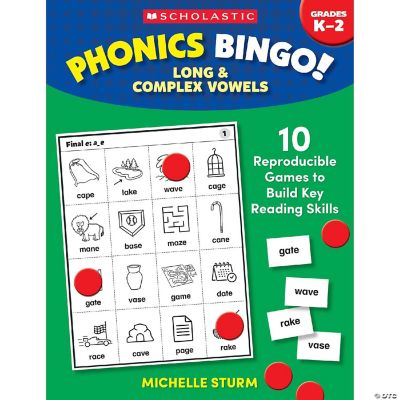 Phonics Bingo: Long & Complex Vowels Activity Book | Oriental Trading