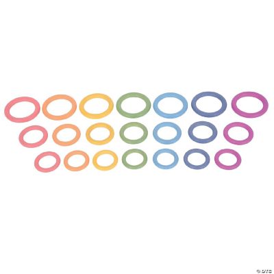 Rainbow Wooden Rings Set Of 21 3 Sizes Counting And Sorting Rings