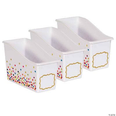 Confetti Plastic Book Bin - Pack Of 3