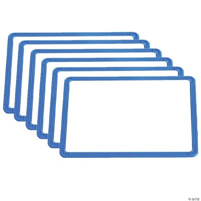 Plastic Framed Metal Whiteboards Blue Set Of 6