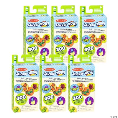 Sticker Wow Refill Stickers Dinosaur 300 Per Pack 6 Packs | Oriental ...