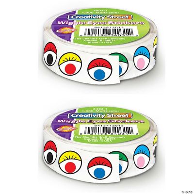 Multicolor Wiggle Eyes Stickers Roll, 2 Rolls | Oriental Trading