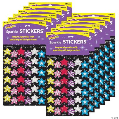 Star Brights Sparkle Stickers, 72 Per Pack, 12 Packs | Oriental Trading