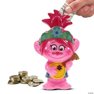 Trolls Poppy Sculpted Ceramic Money Bank 6 Inches Tall | Oriental Trading