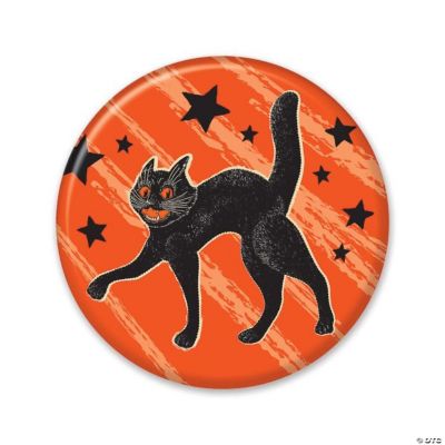 Beistle - Vintage Halloween Scratch Cat Button - 6 Pack | Oriental Trading