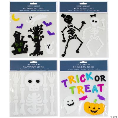 Set of 4 Double Sided Halloween Gel Window Clings | Oriental Trading