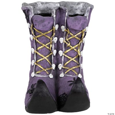 15" Purple Witch's Boots Ceramic Halloween Decoration | Oriental Trading