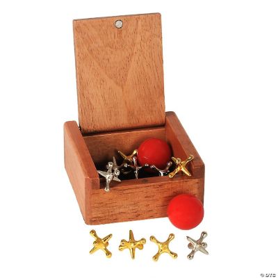 WE Games Old-Fashioned Metal Jacks in a Wooden Box | Oriental Trading