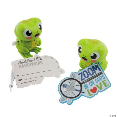 24 Pc. 1 3/4" x 2 1/4" Zoom in VBS Hopping Frog Wind-Up Toys with Card ...