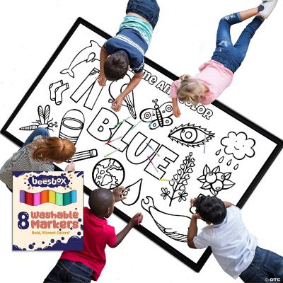 Educational Toys Coloring Learning Mat Washable Rug Markers Set Play ...