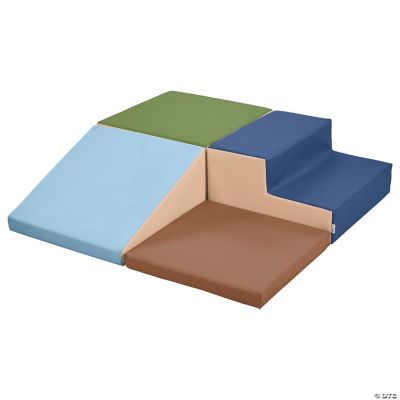 ECR4Kids SoftZone Junior Little Me Corner Climber, Earthtone, 4-Piece ...