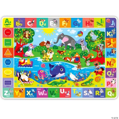 QUOKKA 60x79 Inch Super Soft Plush Surface ABC Animals Desing Playmat ...