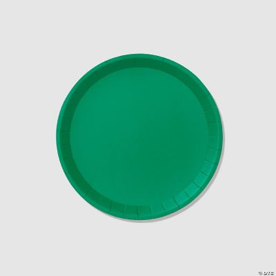 Green Classic Large Plates -10/Pack - 10 Pieces | Oriental Trading