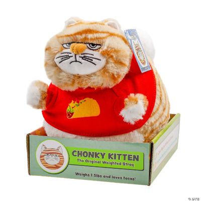 Chonky Kitten Weighted Plush, Mini Stuffed Animal Toy Kitty Cat ...