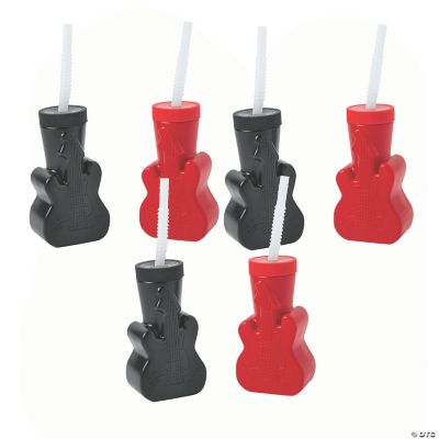 14 oz. Bulk 60 Ct. Guitar-Shaped Reusable BPA-Free Plastic Cups with ...