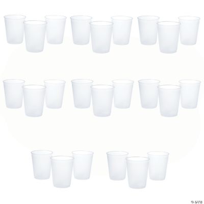 4 1/4" 16 oz. Bulk 200 Ct. Clear Frosted Reusable Plastic Cups ...
