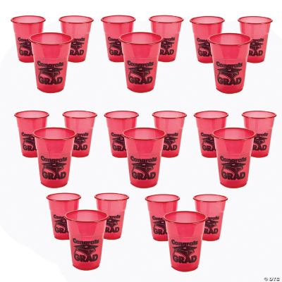 4 3/4" 16 oz. Mega Bulk 200 Ct. Congrats Grad Cap & Tassel Disposable ...