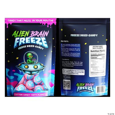 Alien Brain Freeze: Freeze Dried Cotton Candy Taffy Planets - 2oz ...