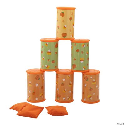 5" Halloween Candy Corn Theme Can Toss Game Set - 9 Pc. | Oriental Trading