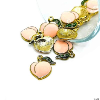 20 Pcs Enamel Georgia Peach Charms | Oriental Trading