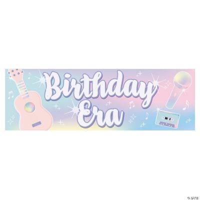 6 ft. x 23" Pastel Music-Themed My Birthday Era Banner - Medium ...