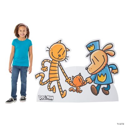 54" x 40" Dog Man™ Characters Dog Man, Petey & Li'l Petey Cardboard ...