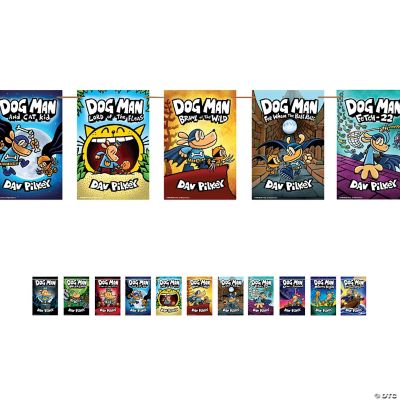 7 ft. Dog Man™ Party Book Covers Ready-to-Hang Cardstock Garland ...