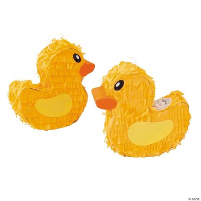 3 3/4" Mini Rubber Duck Tissue Paper Piñata Decorations - 3 Pc ...