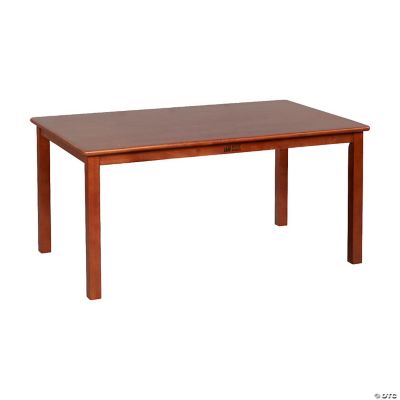 ECR4Kids 30in x 48in Rectangular Hardwood Table with 22in Legs, Dark ...