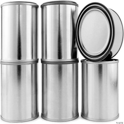 Metal Paint Cans with Lids 1/2 Pint Size 6pk, 1-Cup Empty Unlined Paint ...