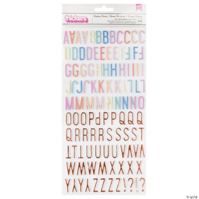 American Crafts Rainbow Avenue Thickers Stickers 224/Pkg-Rose Gold ...