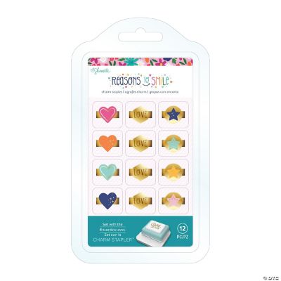 Shimelle Reasons To Smile Charm Staples-12 Pieces | Oriental Trading