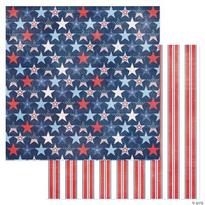 Flags And Frills Double-Sided Cardstock 12"X12"-Star-Spangled Glory ...
