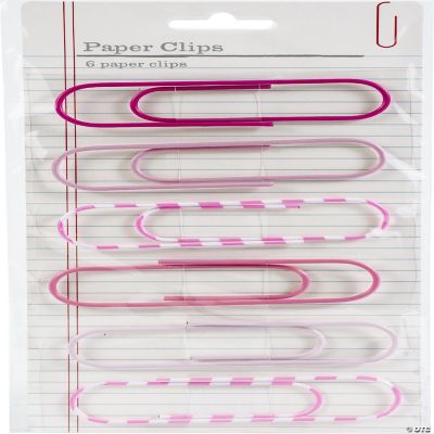 American Crafts Giant Paper Clips 6/Pkg-Pink | Oriental Trading