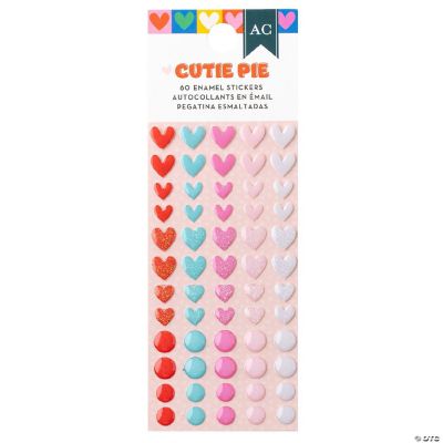 American Crafts Cutie Pie Enamel Dot Stickers 60/Pkg-Iridescent Glitter ...