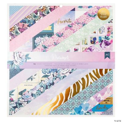 American Crafts Double-Sided Paper Pad 12"X12" 24/Pkg-Gold Foil ...